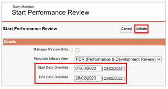 Annual performance review process