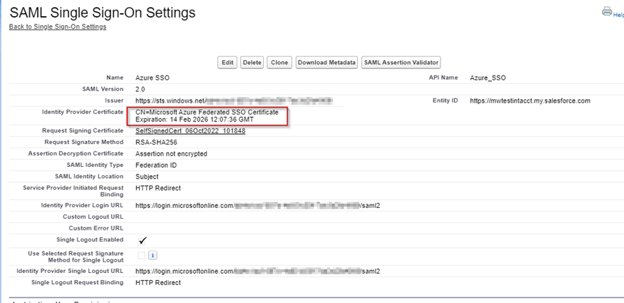 SFDC Expired Certificate Notification